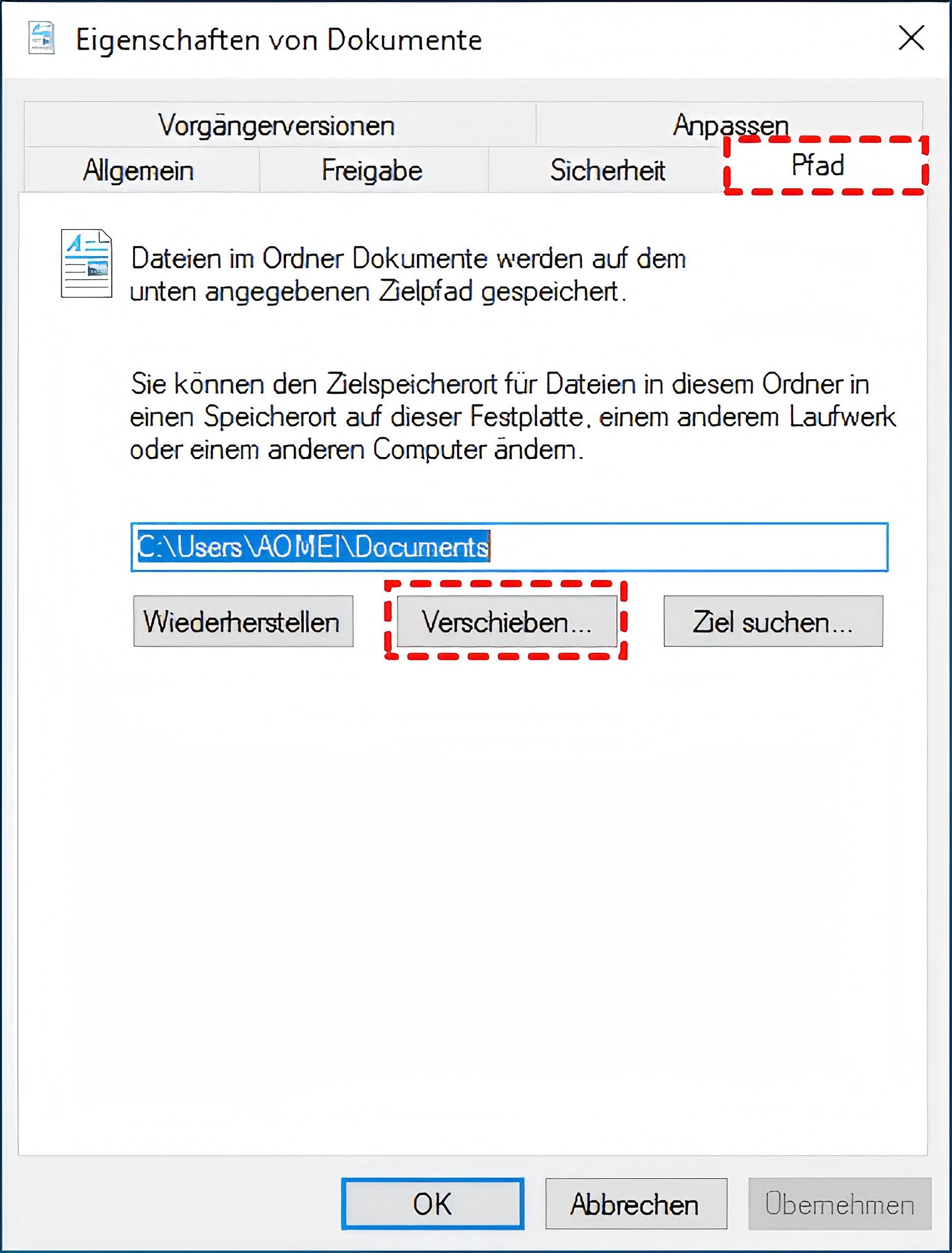 Eigene Dateien verschieben: So gelingt es unter Windows 10/11