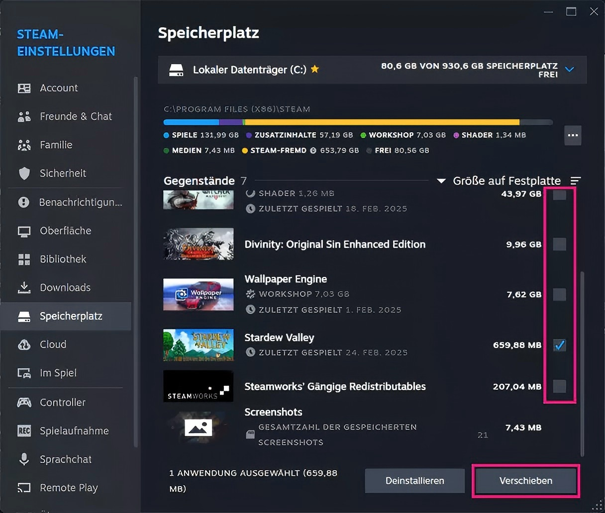 [2026] Steam auf andere Festplatte verschieben - Beste& Einfachste Methode
